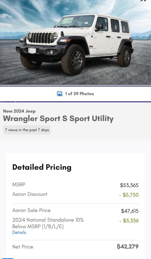 How Much Is A Jeep Car Payment