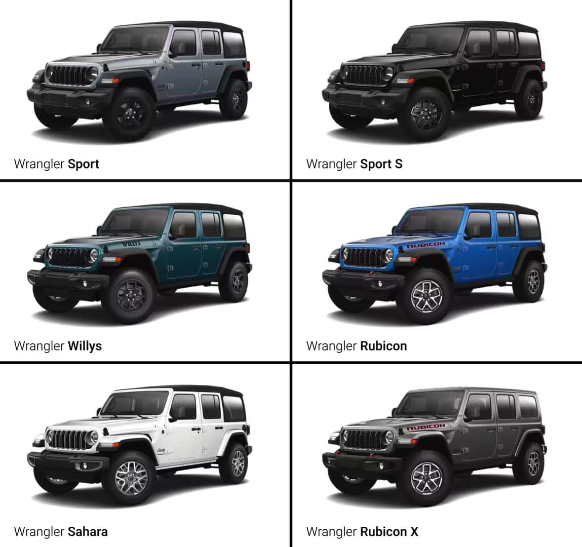 2025 Jeep Wrangler Sport Configurations